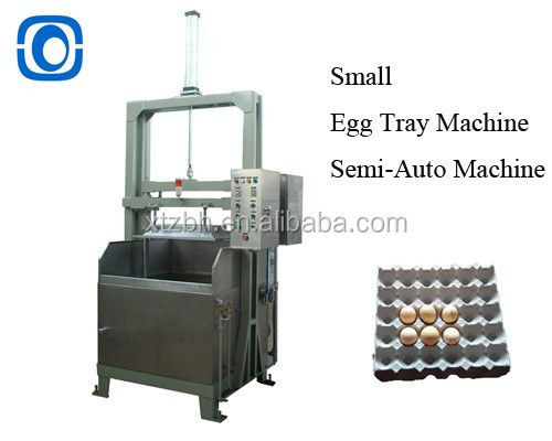 Vacuum Suction Semi Automatic Egg Tray Machine , CE Certified Egg ...